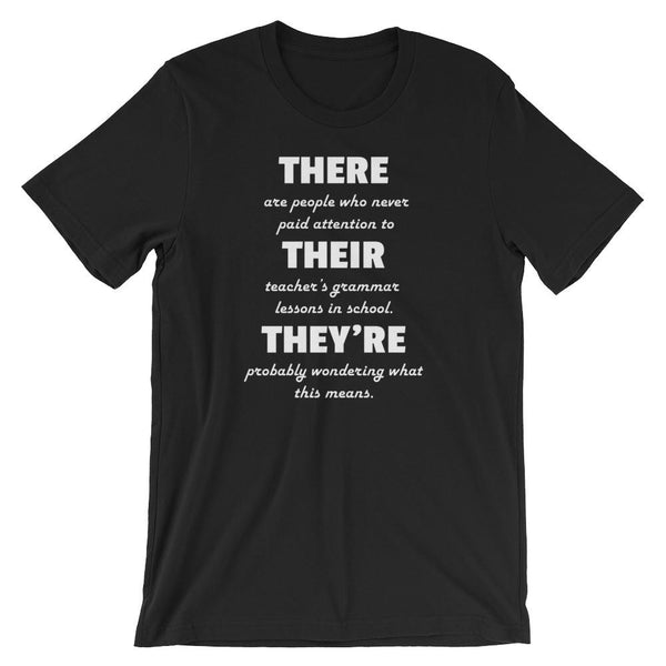 Funny Grammar Shirt For English Teacher There Their Theyre Faculty